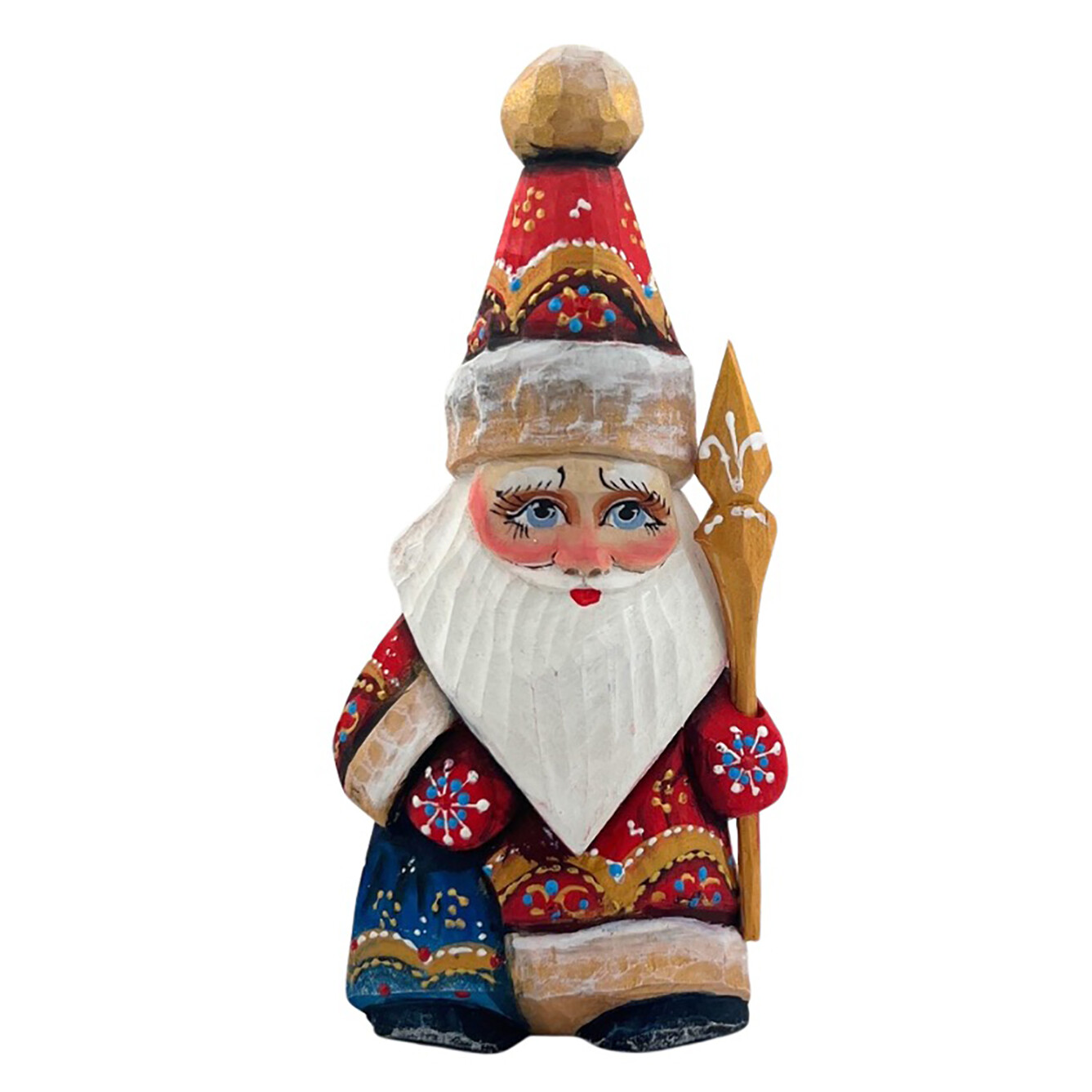 700-028-B "Church" Hand Carved Santa Claus Russian Father Frost 6 1/4 ...
