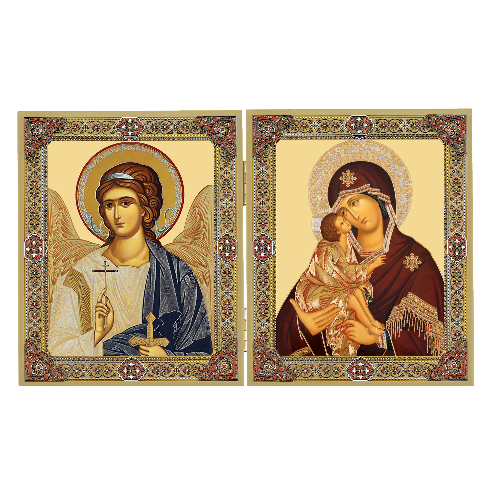 Diptychs and Triptychs :: DW15-S Gold Foil Icon Diptych - Virgin of Don ...