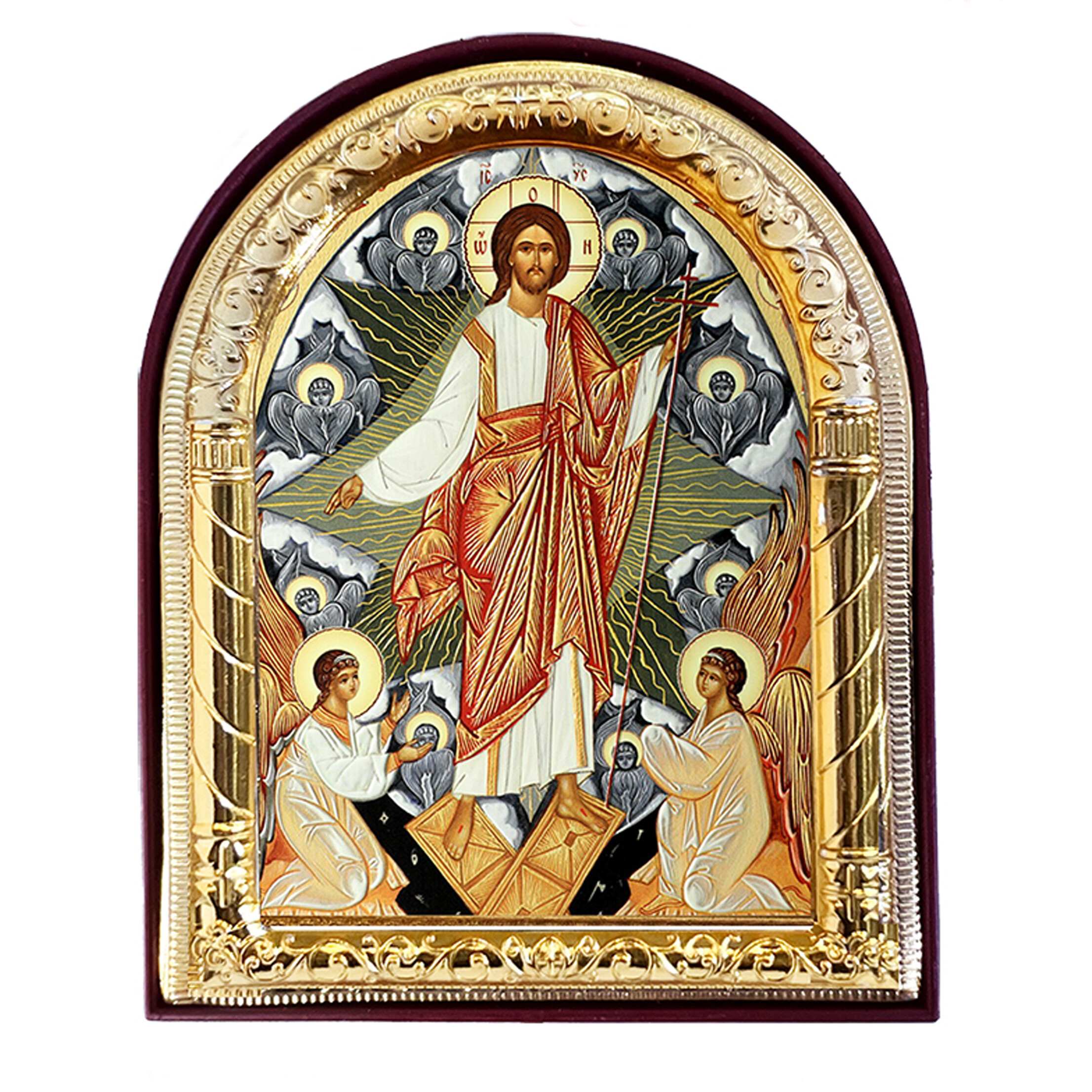 Framed Icons - Catholic Orthodox Christian :: Arched Icons 4 1/16" :: J ...