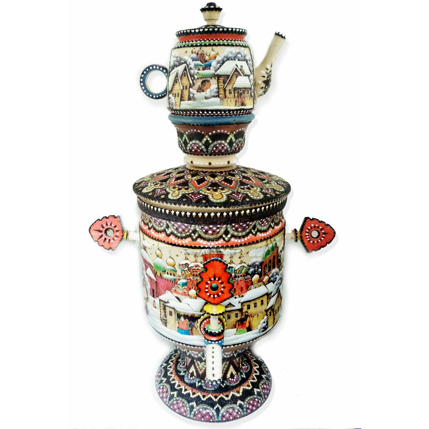 Russian / Folk :: V7 "Samovar Russian Winter Scene" Painting from all ...
